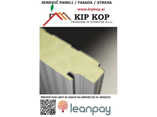 Kipkop Shop SendviČ Fasadne PloŠČe Antracit Paneli Z Izolacijo 3 Cm